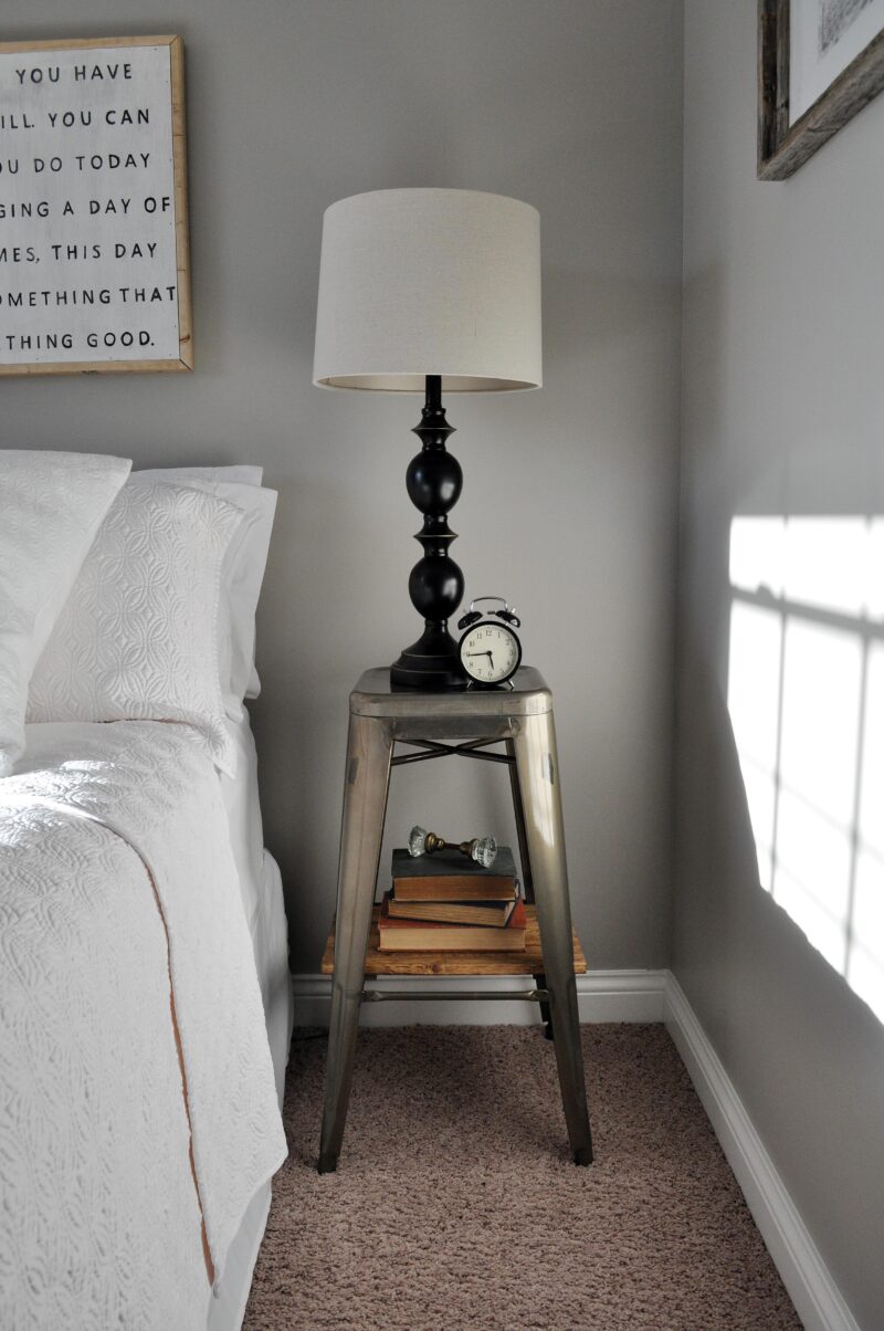 Industrial Stool Nightstands | Little Glass Jar