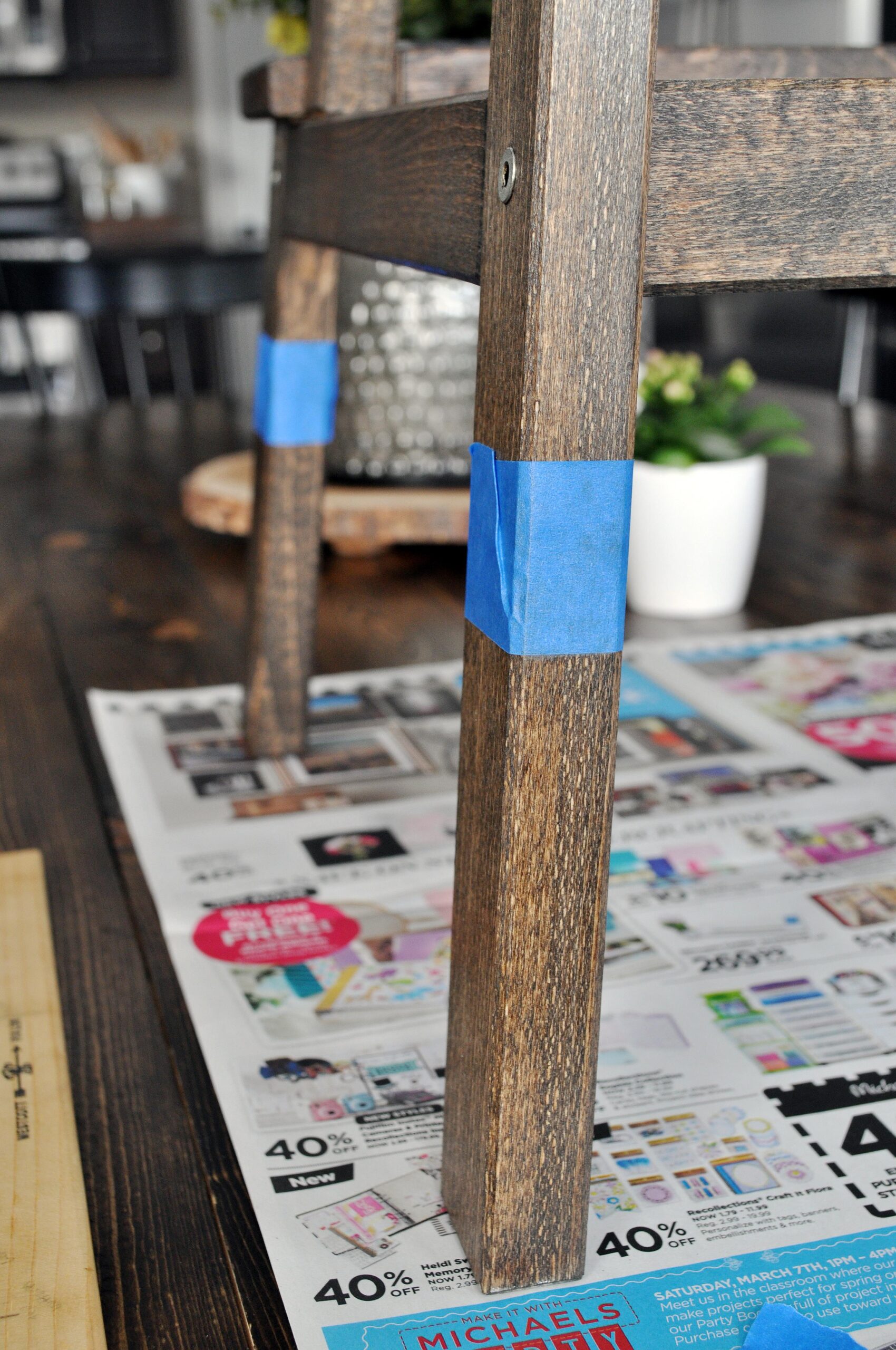Paint Dipped Ikea Stool | Little Glass Jar
