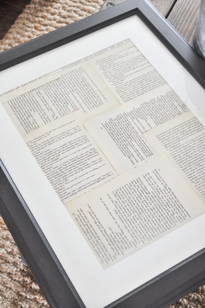 Framed Vintage Paper Gallery Wall | Little Glass Jar