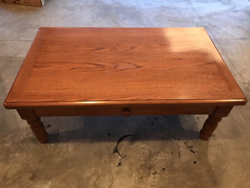 How to Refinish an Old Wooden Coffee Table | Little Glass Jar
