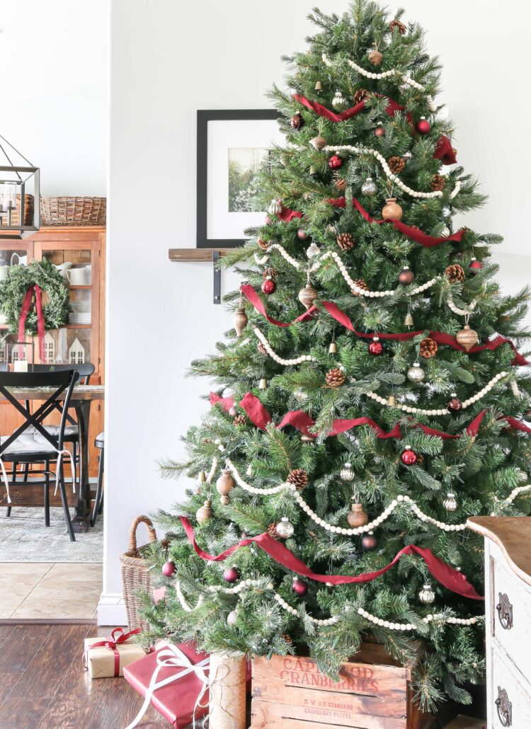 Neutral Rustic Christmas Tree - Little Glass Jar