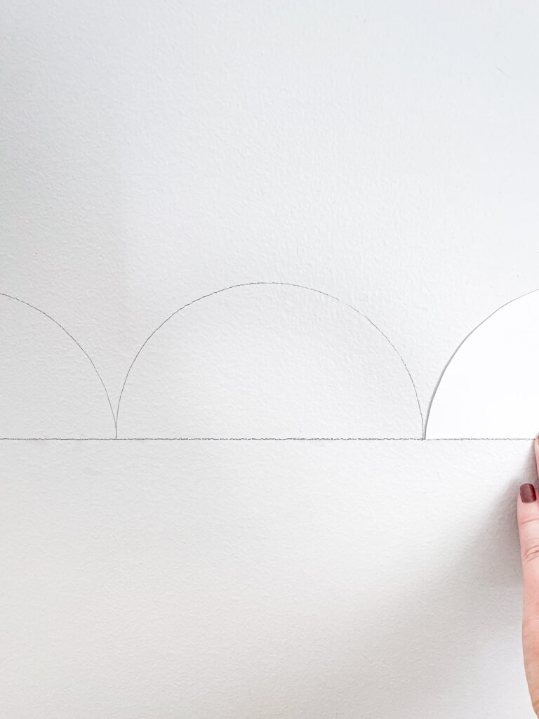 How to Paint a Scalloped Wall | Little Glass Jar